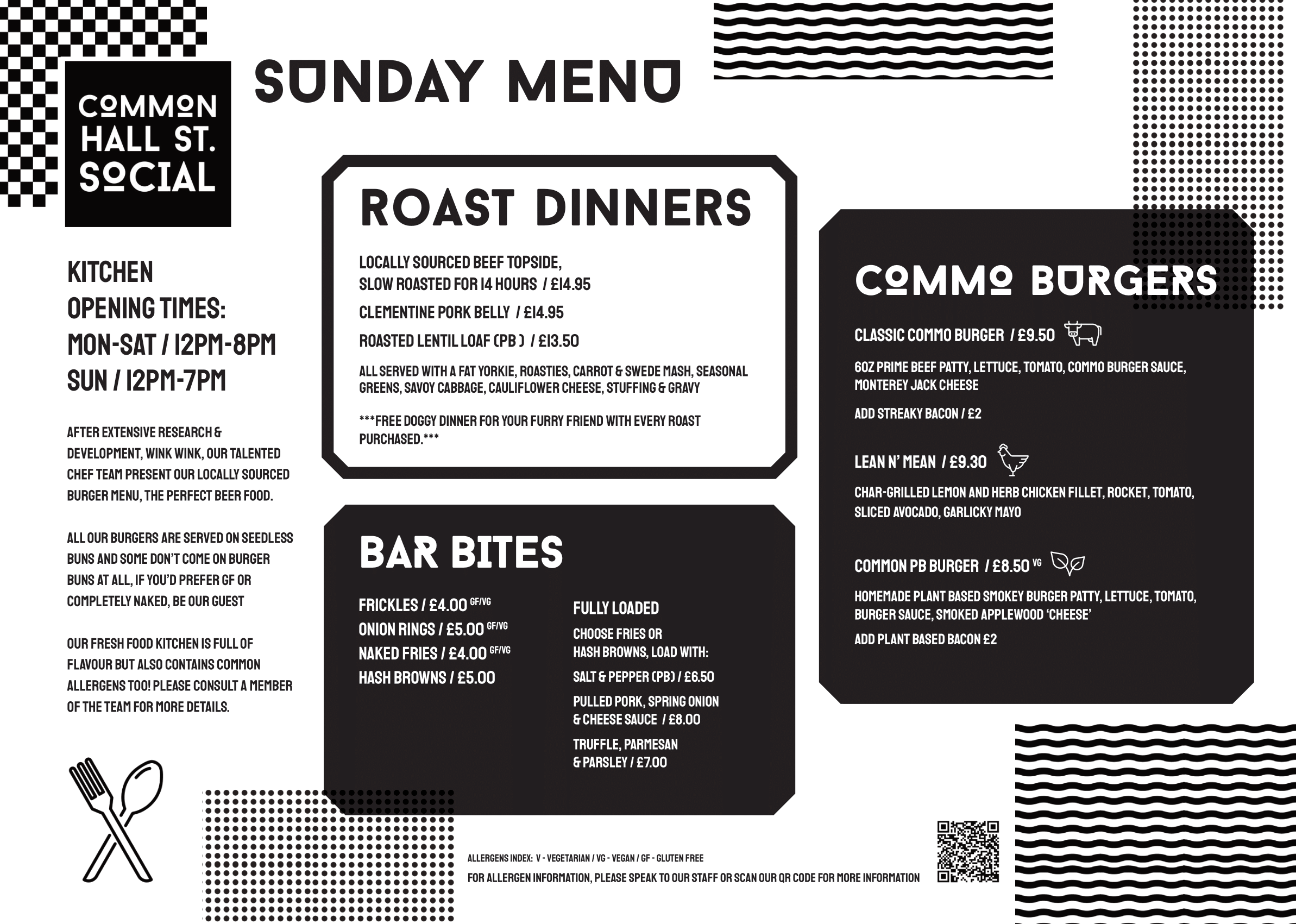 FOOD MENU - Commonhall Social